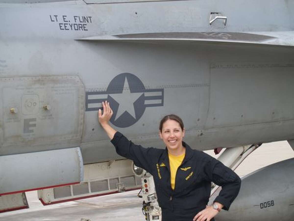 She's a Navy star flying high at 1,200 mph