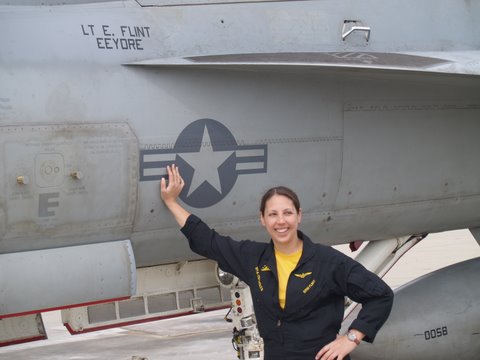 She's a Navy star flying high at 1,200 mph