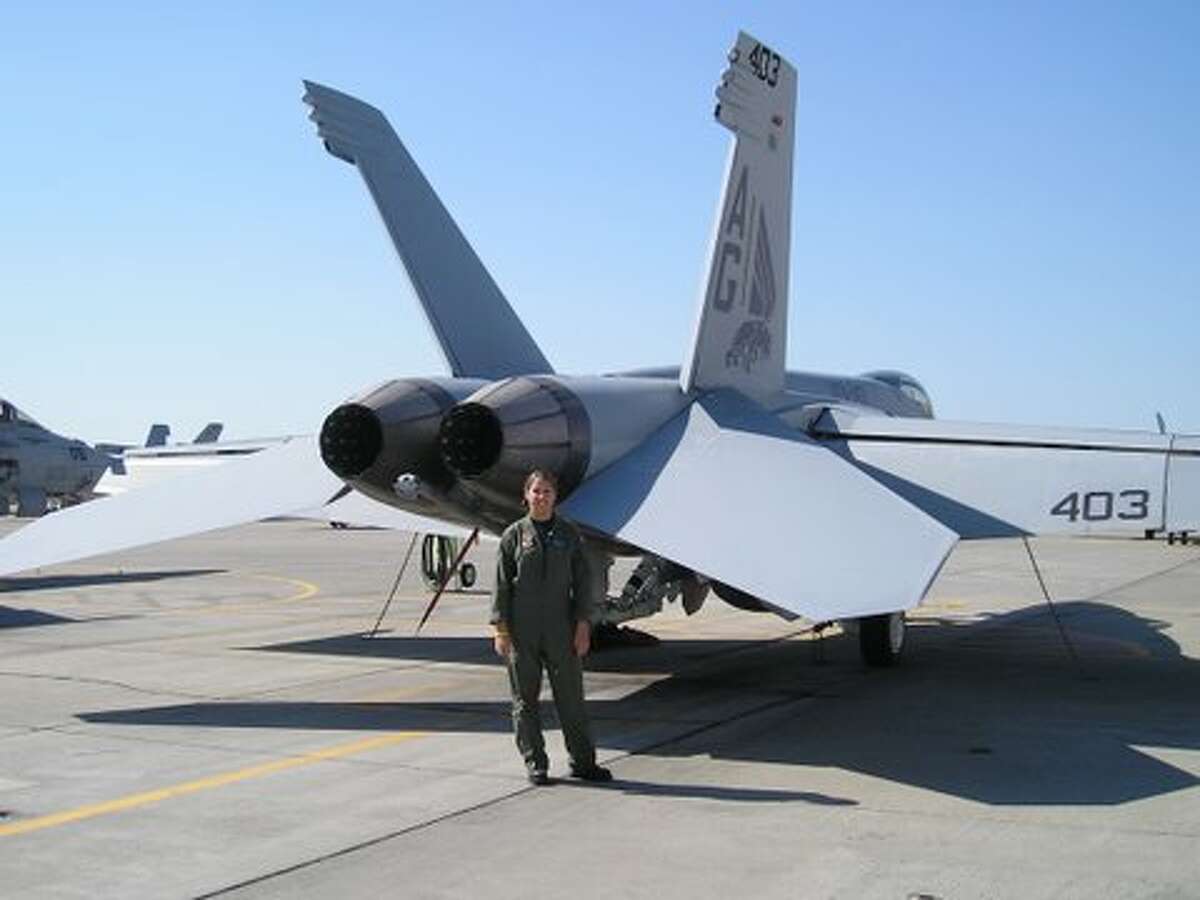 She's a Navy star flying high at 1,200 mph