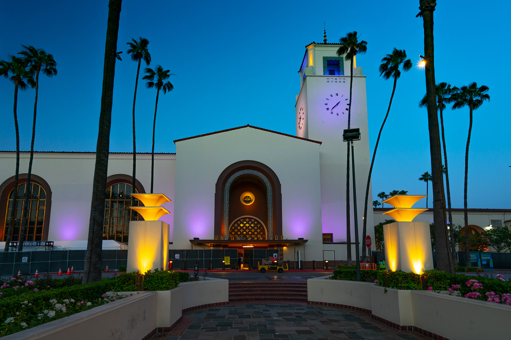 The West Coast's largest train hub doubles as a movie set