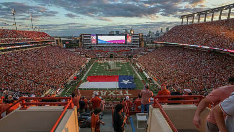 What are the biggest crowds ever at Texas Longhorns' DKR Stadium?