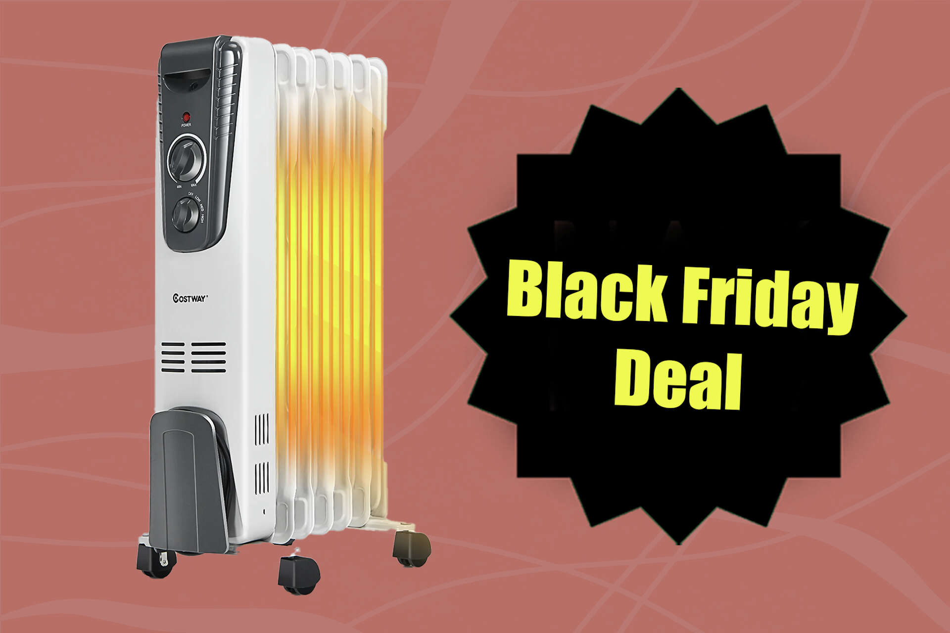 This Costway1500W Space Heater is on sale for Black Friday now 80