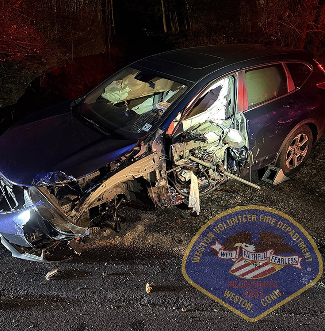 Two injured in Weston crash on Georgetown Road, officials say