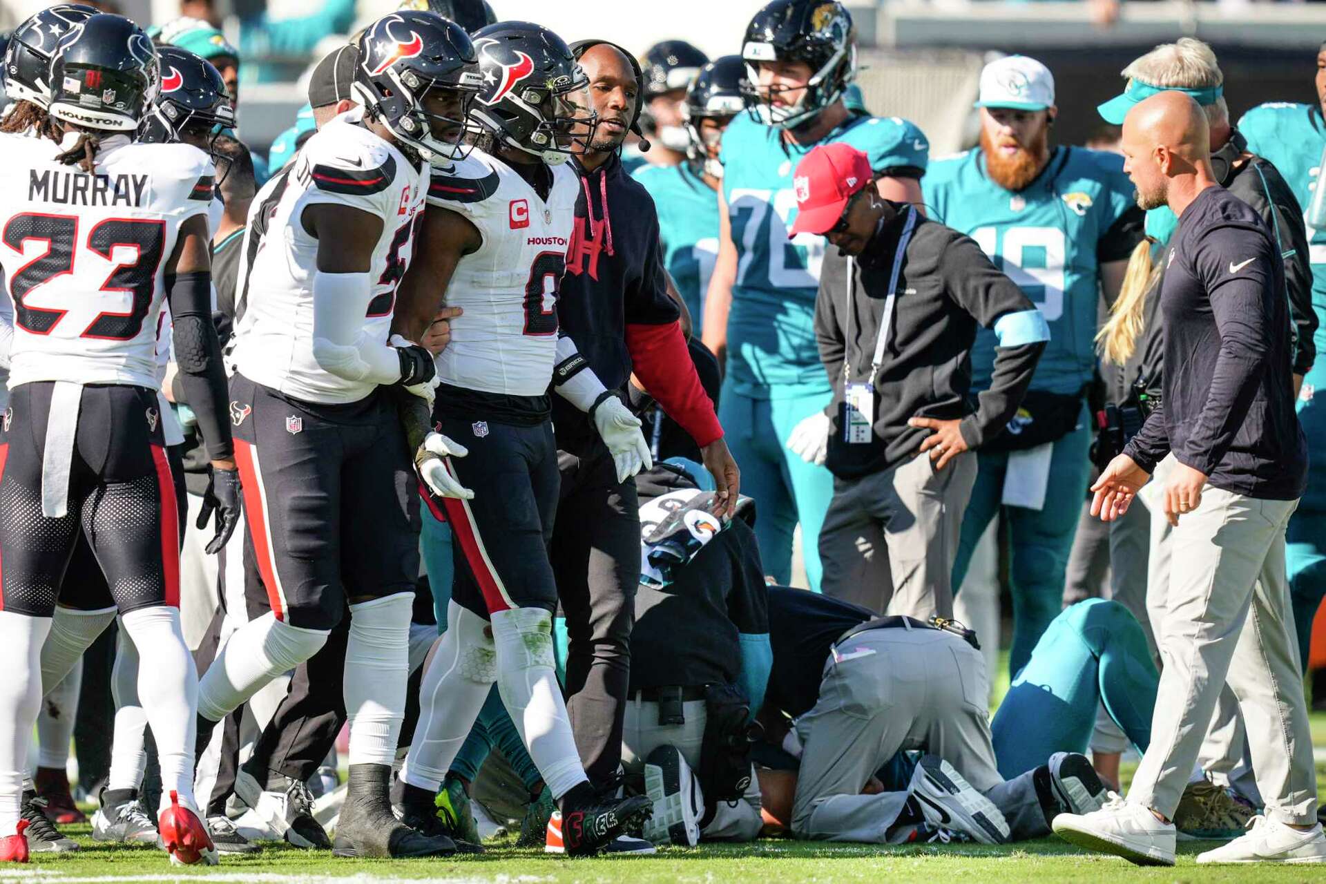 Houston Texans players defend suspended linebacker Azeez Al-Shaair