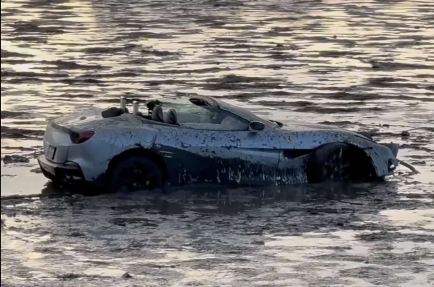 Ferrari takes flight before crashing into Richardson Bay in Marin