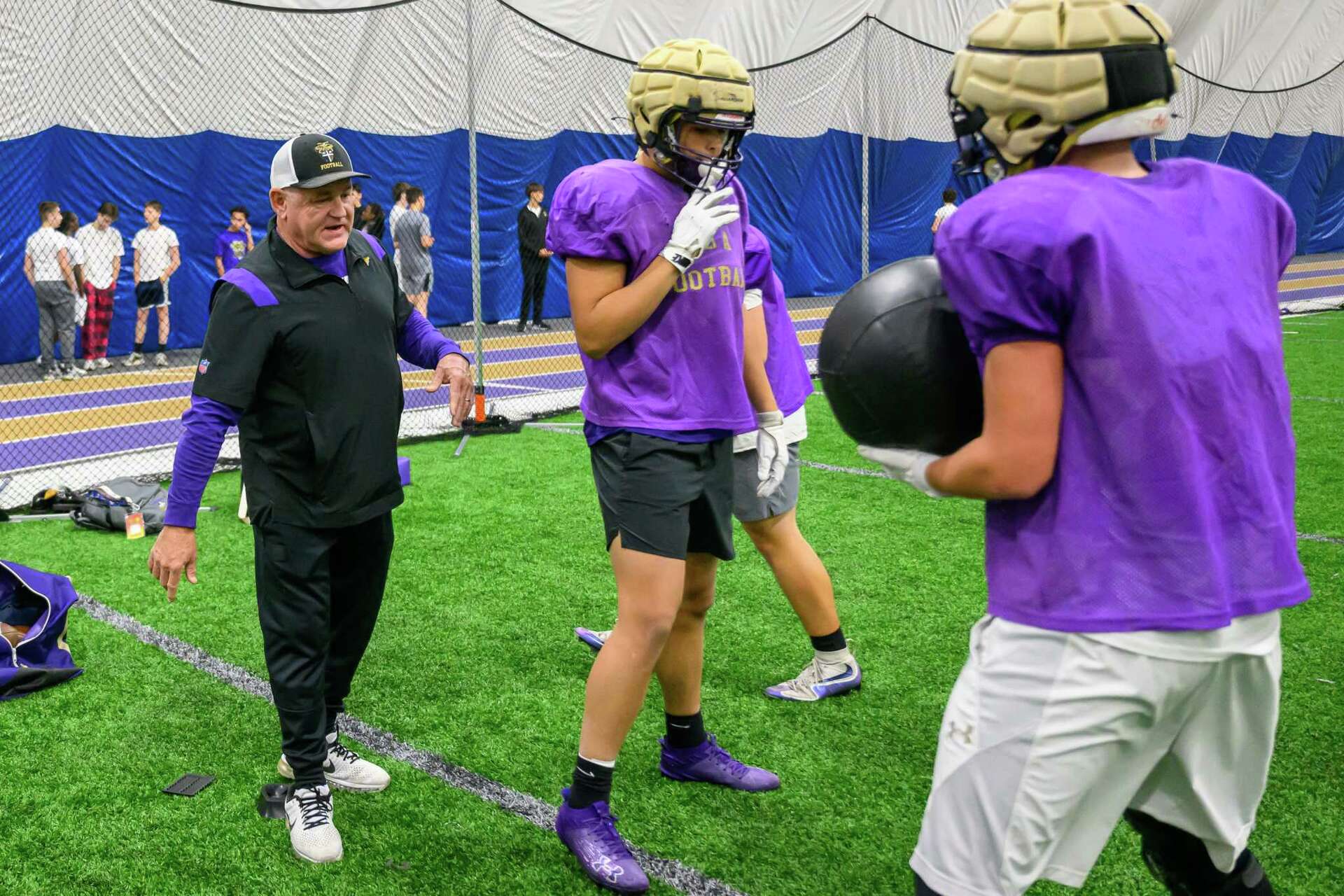 Christian Brothers Academy football team's offensive line stepping up