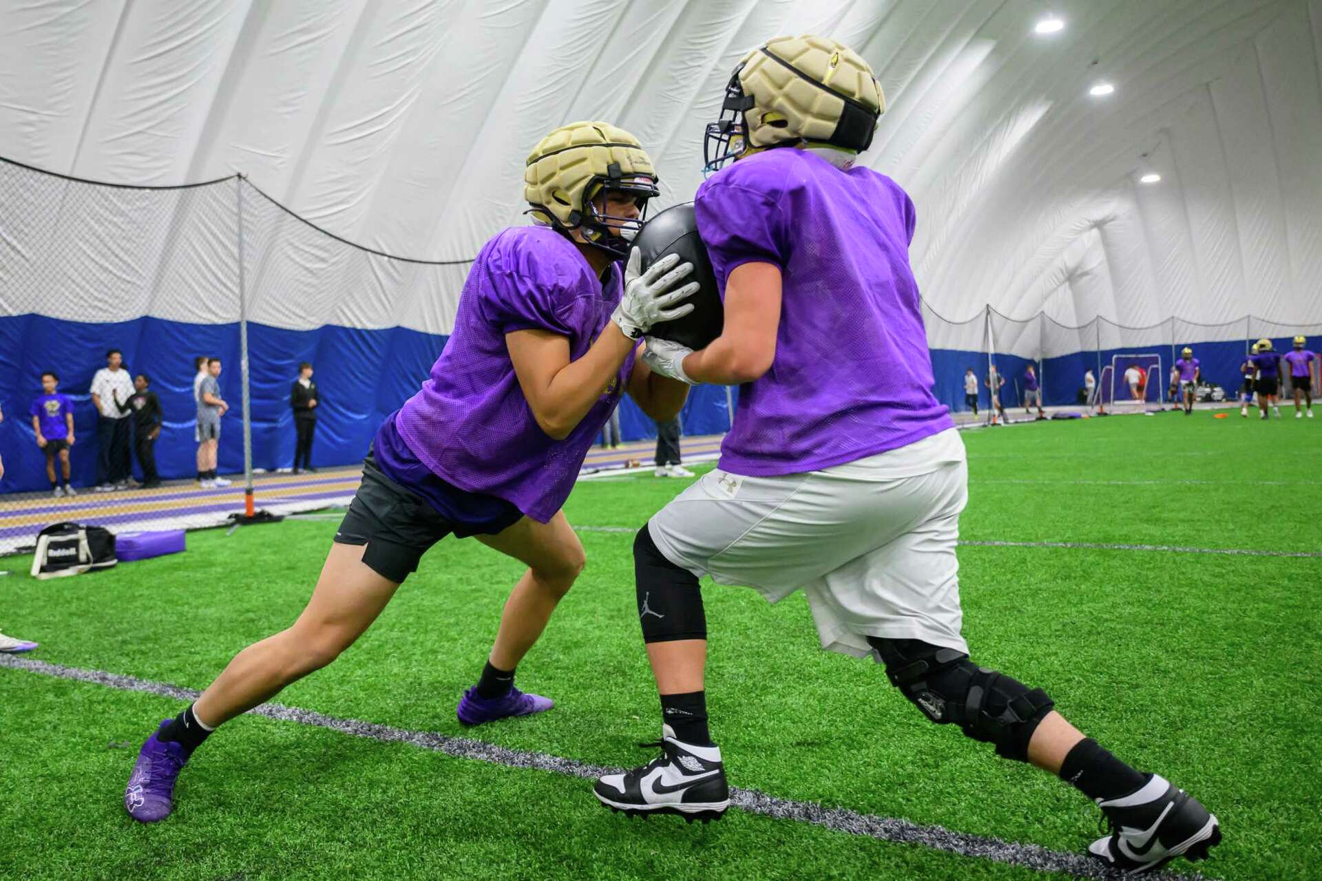 Christian Brothers Academy football team's offensive line stepping up