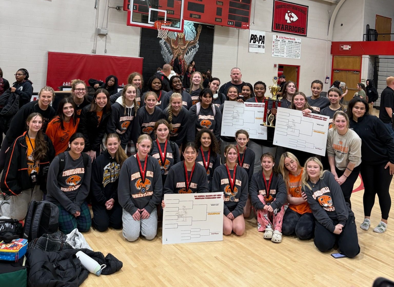 Edwardsville girls crown four champs, win Granite City Invitational
