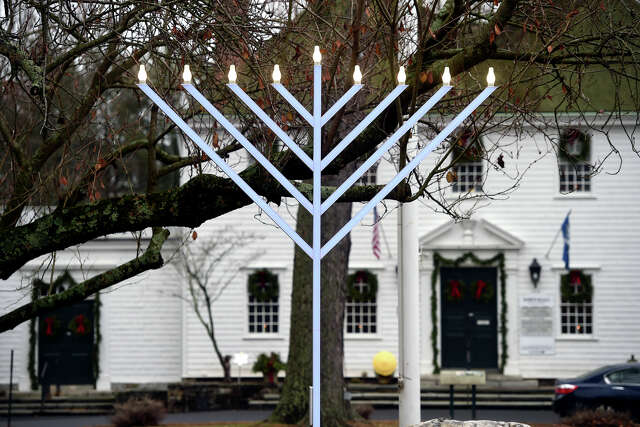 Town of Fairfield displays giant menorah for first time