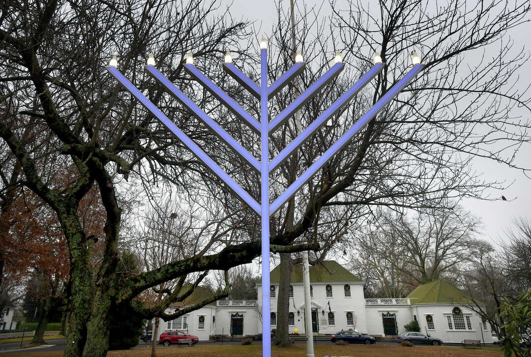 Town of Fairfield displays giant menorah for first time
