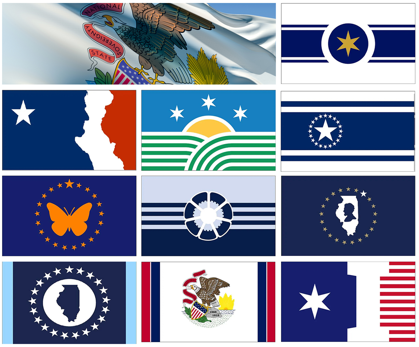 Illinois selects 10 finalists for state flag redesign vote