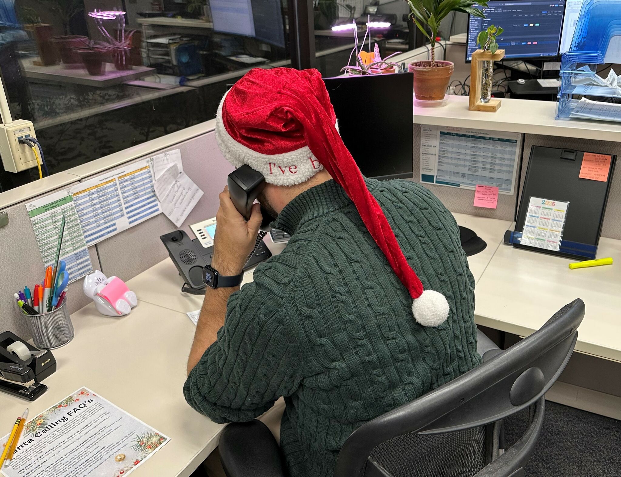 On the Job: Max Milne volunteers as a Santa Caller