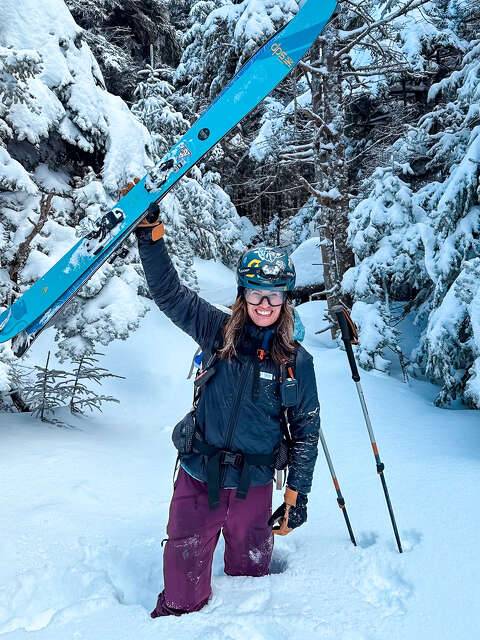 Julie McGuire skis down all 33 Catskill high peaks, a record
