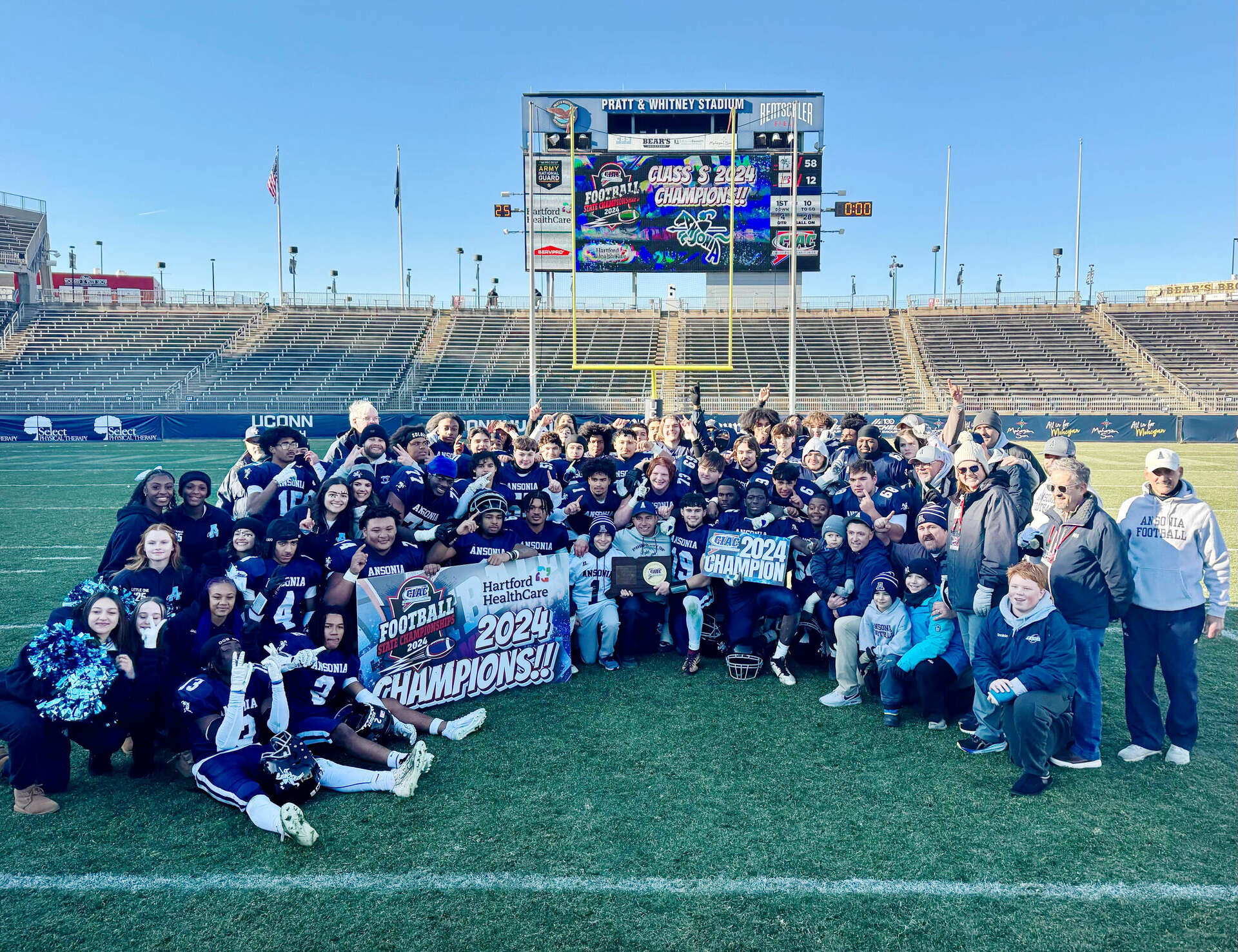 Ansonia football beats Bloomfield to claim its 22nd CIAC state title