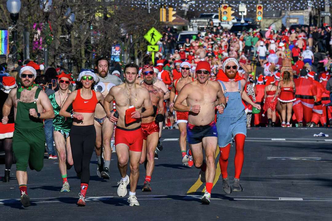 Photos: Crowd runs for charity at Albany Santa Speedo Sprint