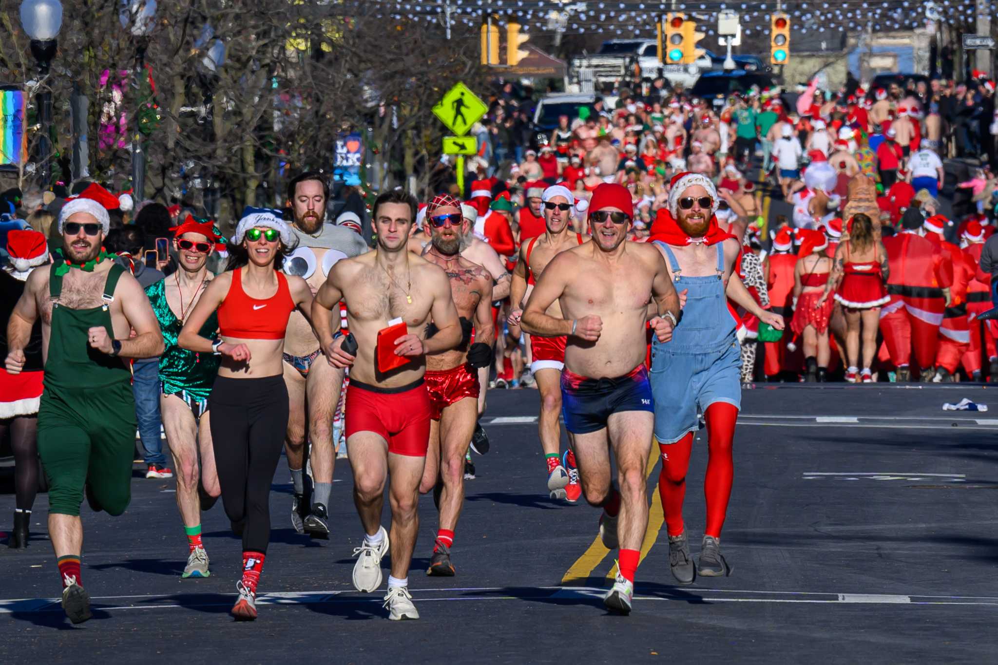 Photos: Crowd runs for charity at Albany Santa Speedo Sprint
