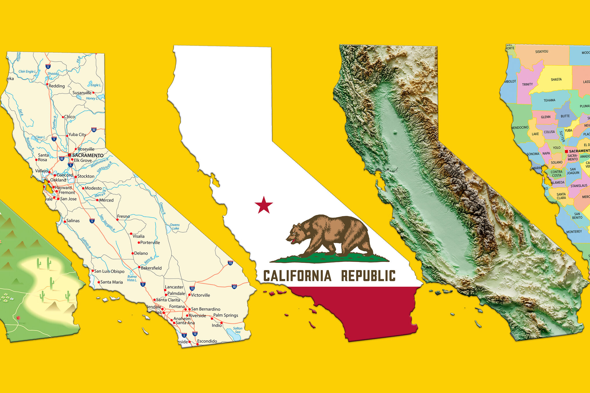 California Map With Regions Geographic Division Or Region Health,