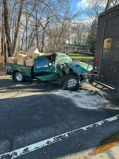 Enfield police: 3 injured when pickup hits UPS truck on Broadbrook Rd.