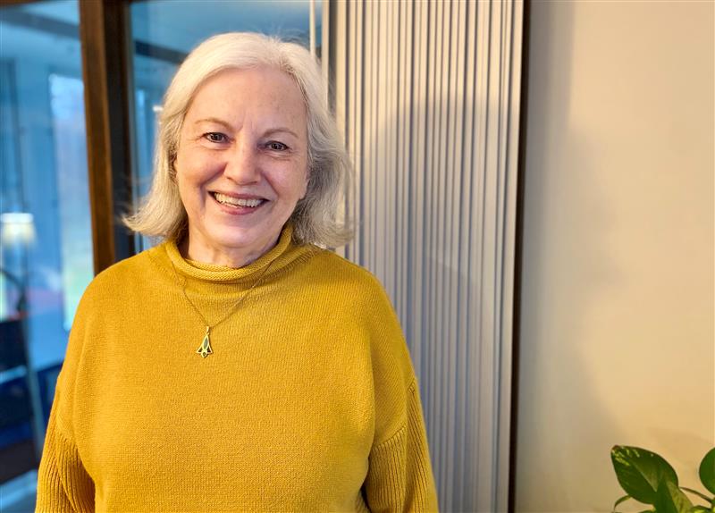 Judy Timmons advocating for a world with peaceful resolutions