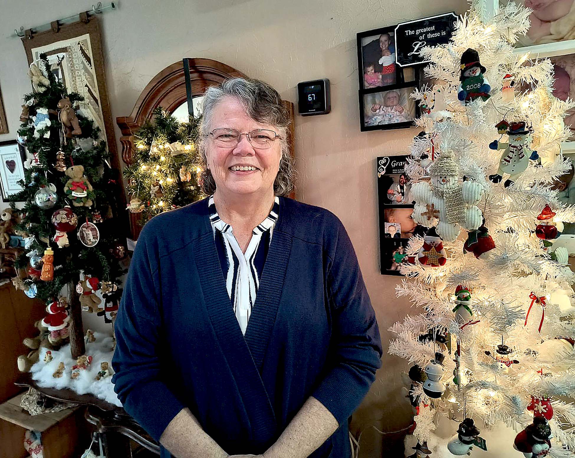 Canyon resident Sherri Eads decorates 15 Christmas trees in her home.