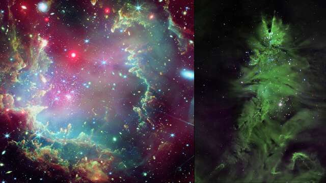 NASA's new images show cosmic wreath and Christmas tree