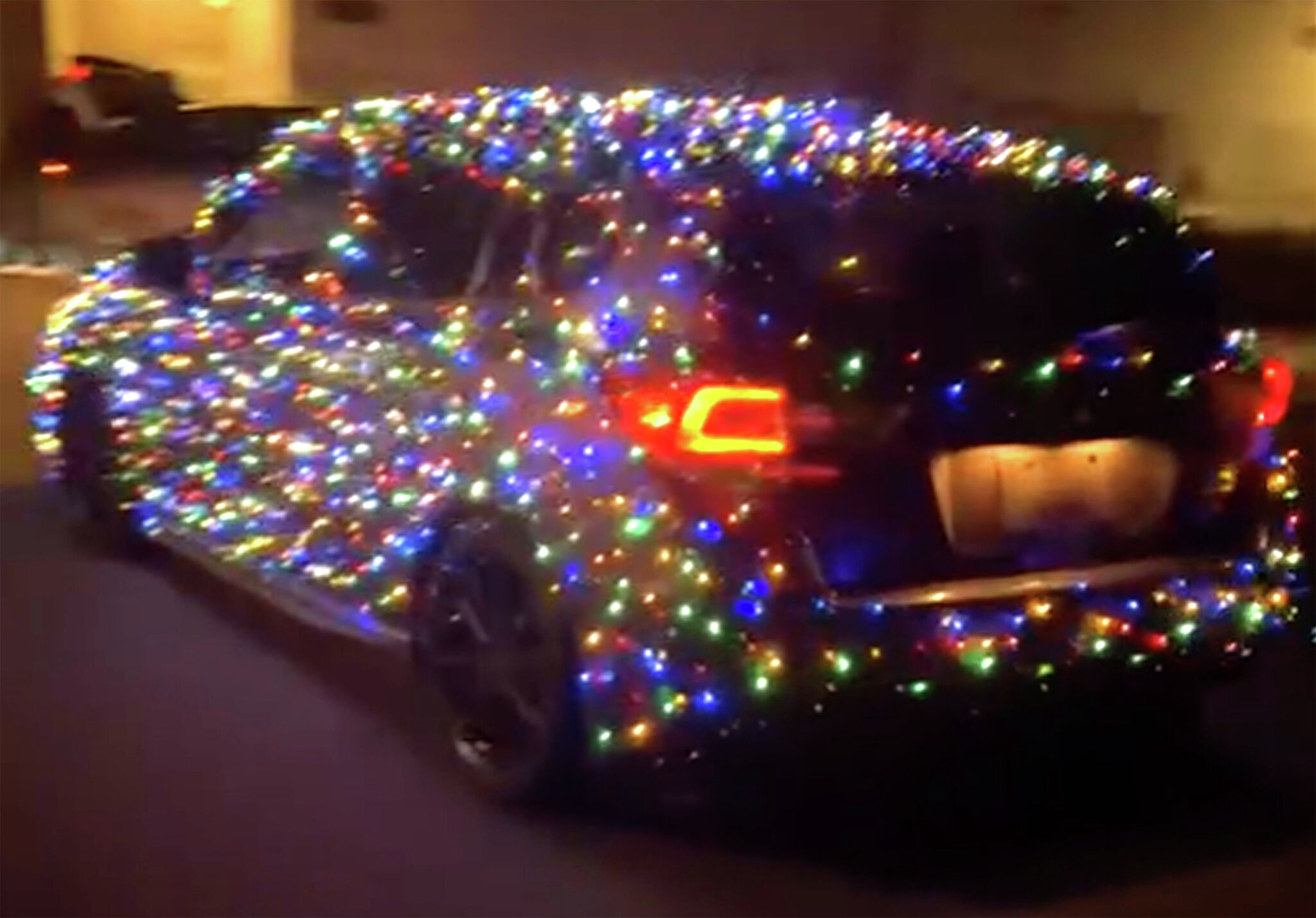 Christmas lights on cars is a trend in CT and nation, but is it legal?