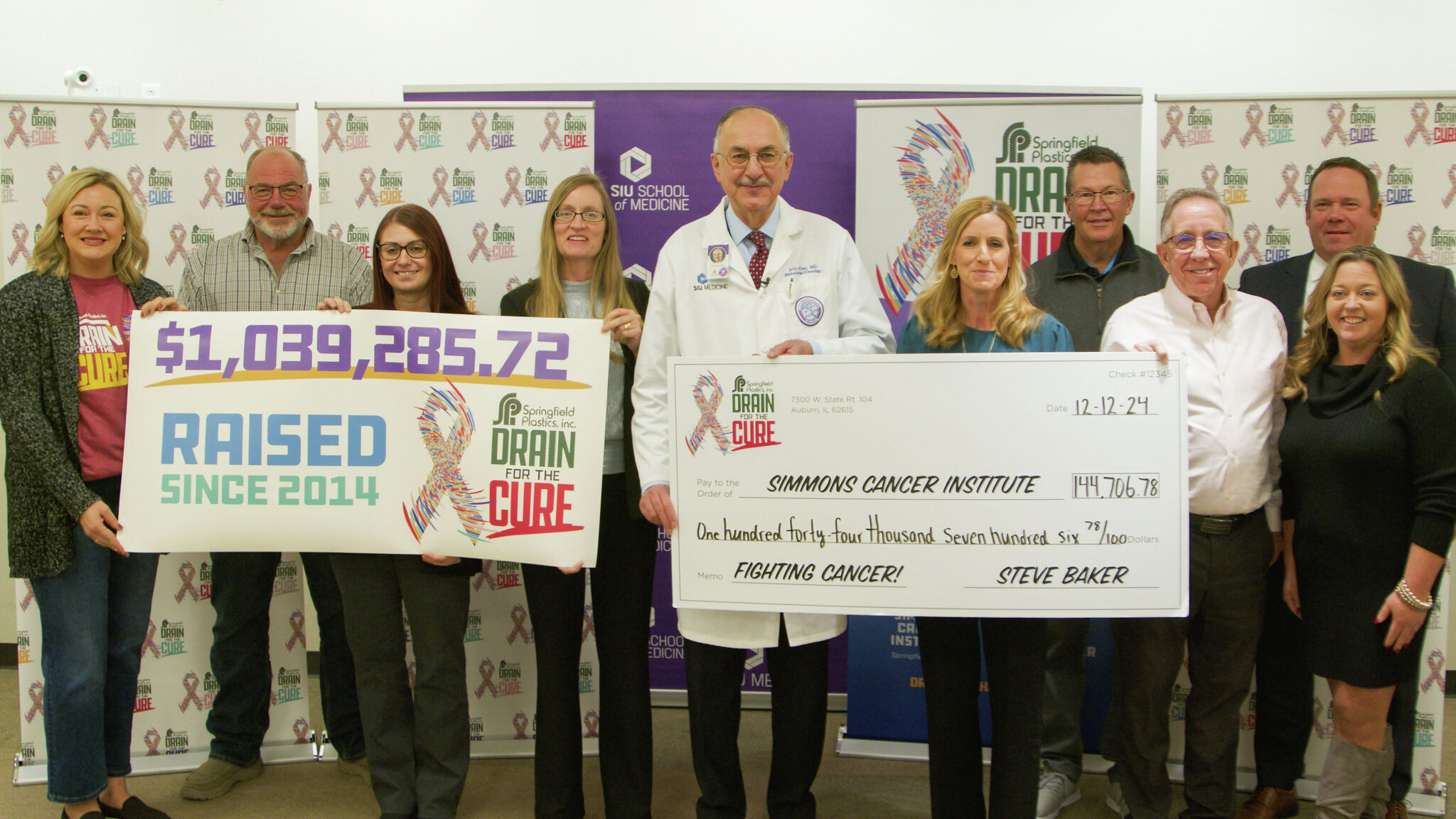 Springfield Plastics donates more than $144,000 for cancer research