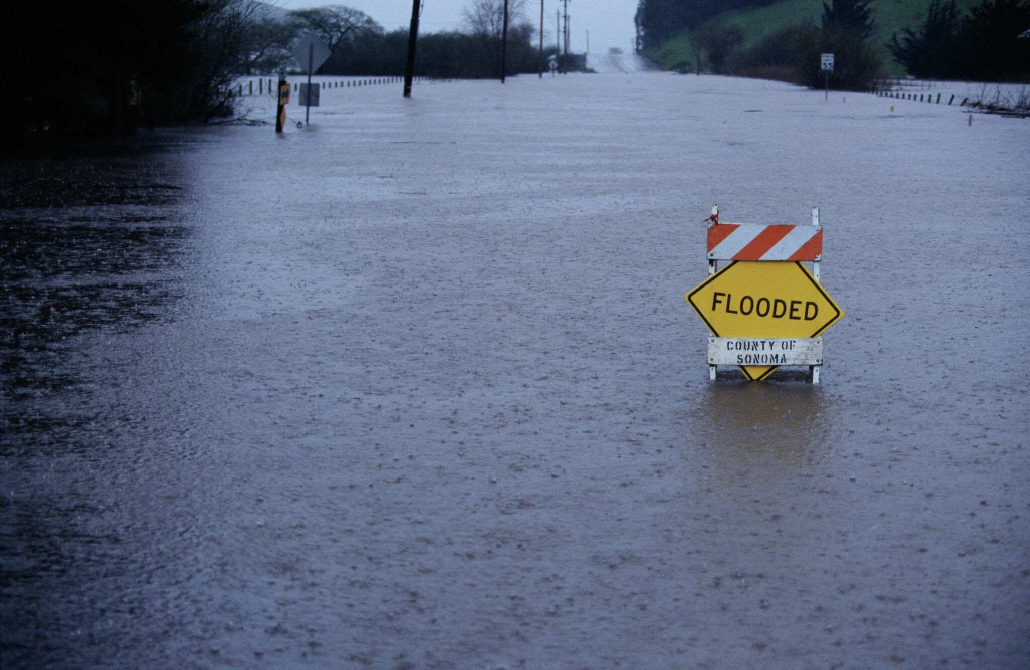 CHP closes flooded intersection linking 3 Bay Area counties