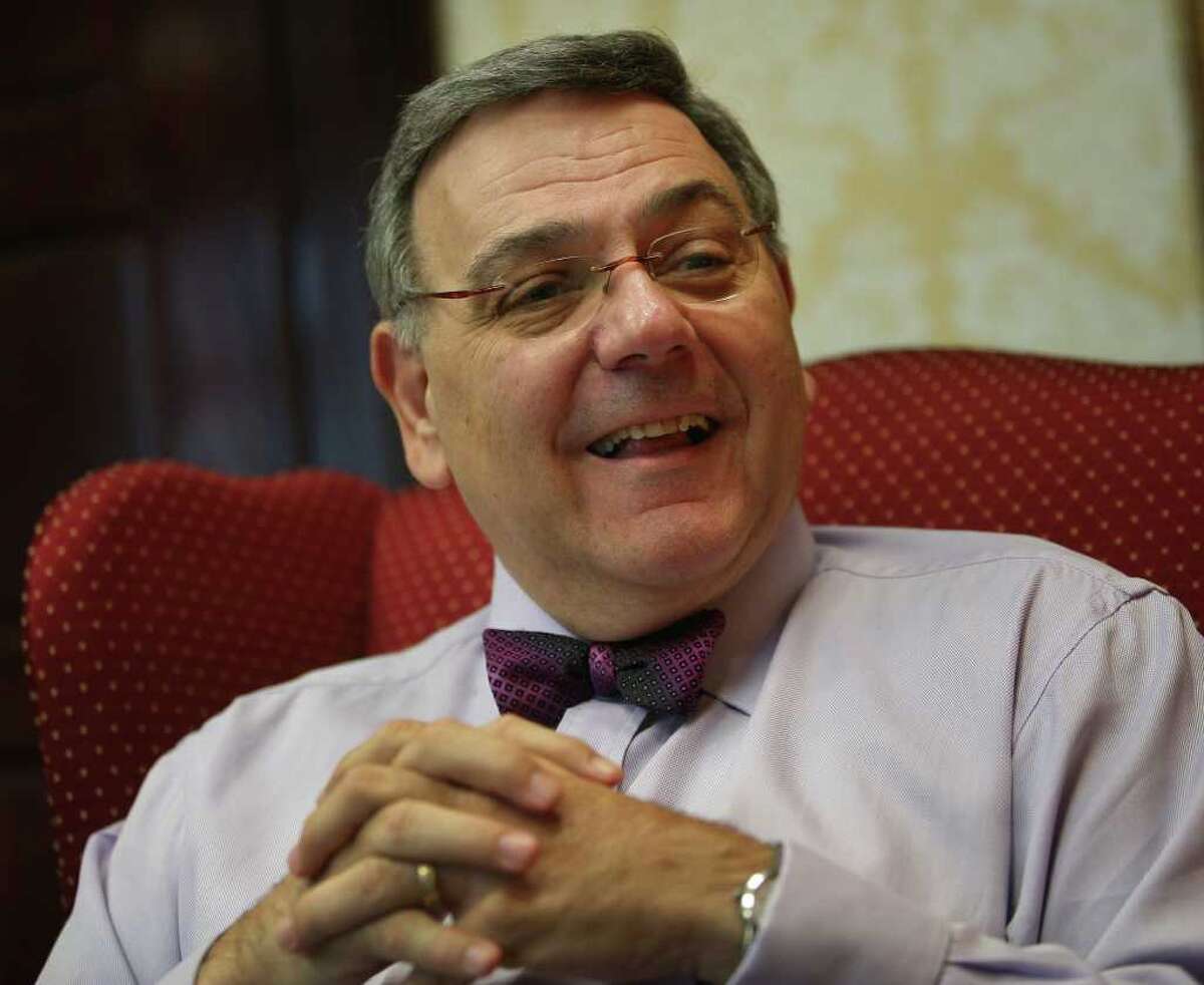 SHU's interim president has experience behind bow tie