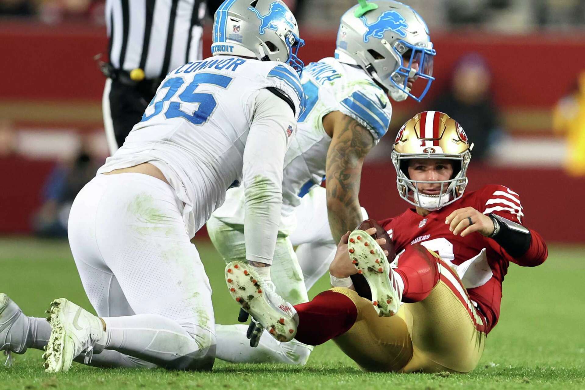 49ers’ Brock Purdy’s elbow injured, QB could miss season’s final game