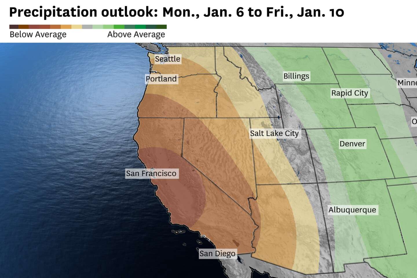 California's wettest weather is usually now. Are storms on horizon?