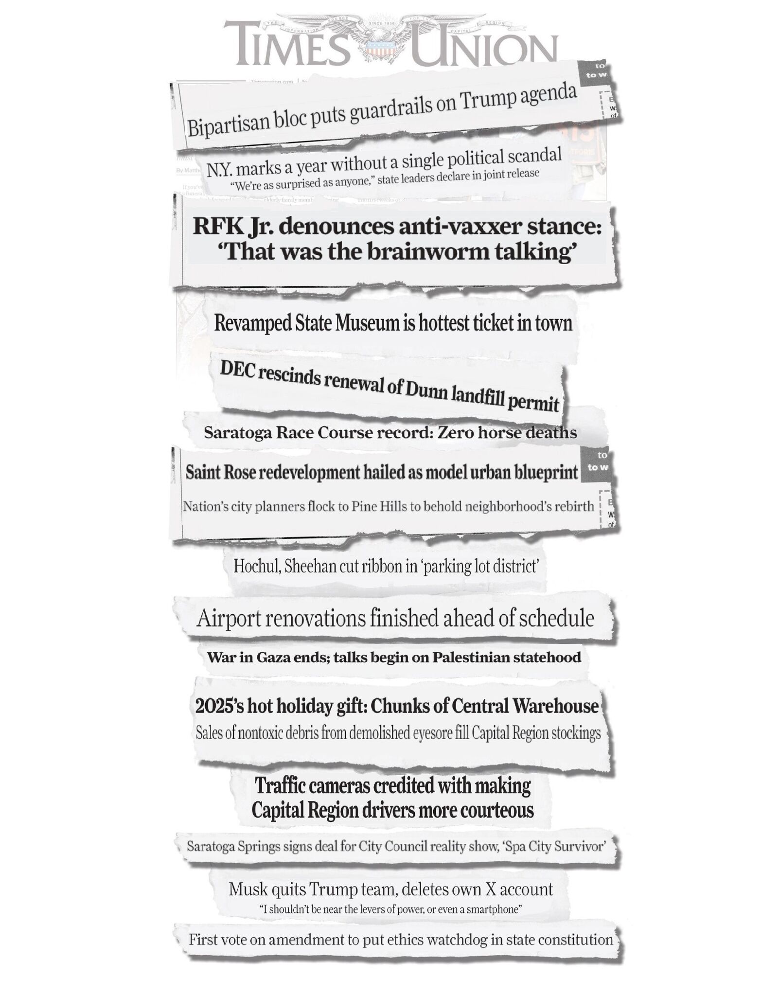 Editorial: Headlines we'd like to see in upstate New York in 2025