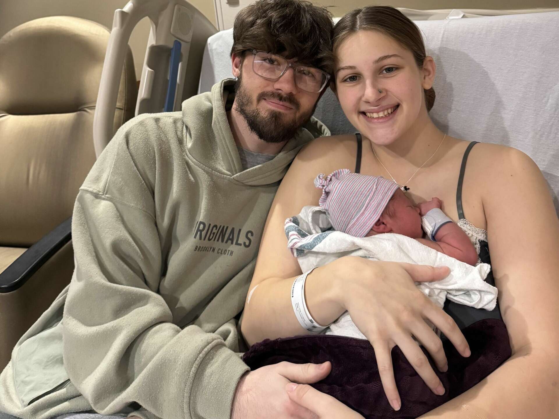 Couple welcomes Midland's first baby of 2025