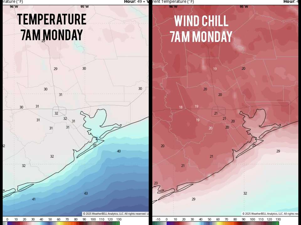 Houston cold front to bring severe storms, 20 degree wind chills