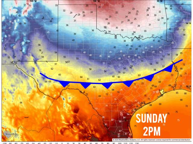 Houston cold front to bring severe storms, 20 degree wind chills