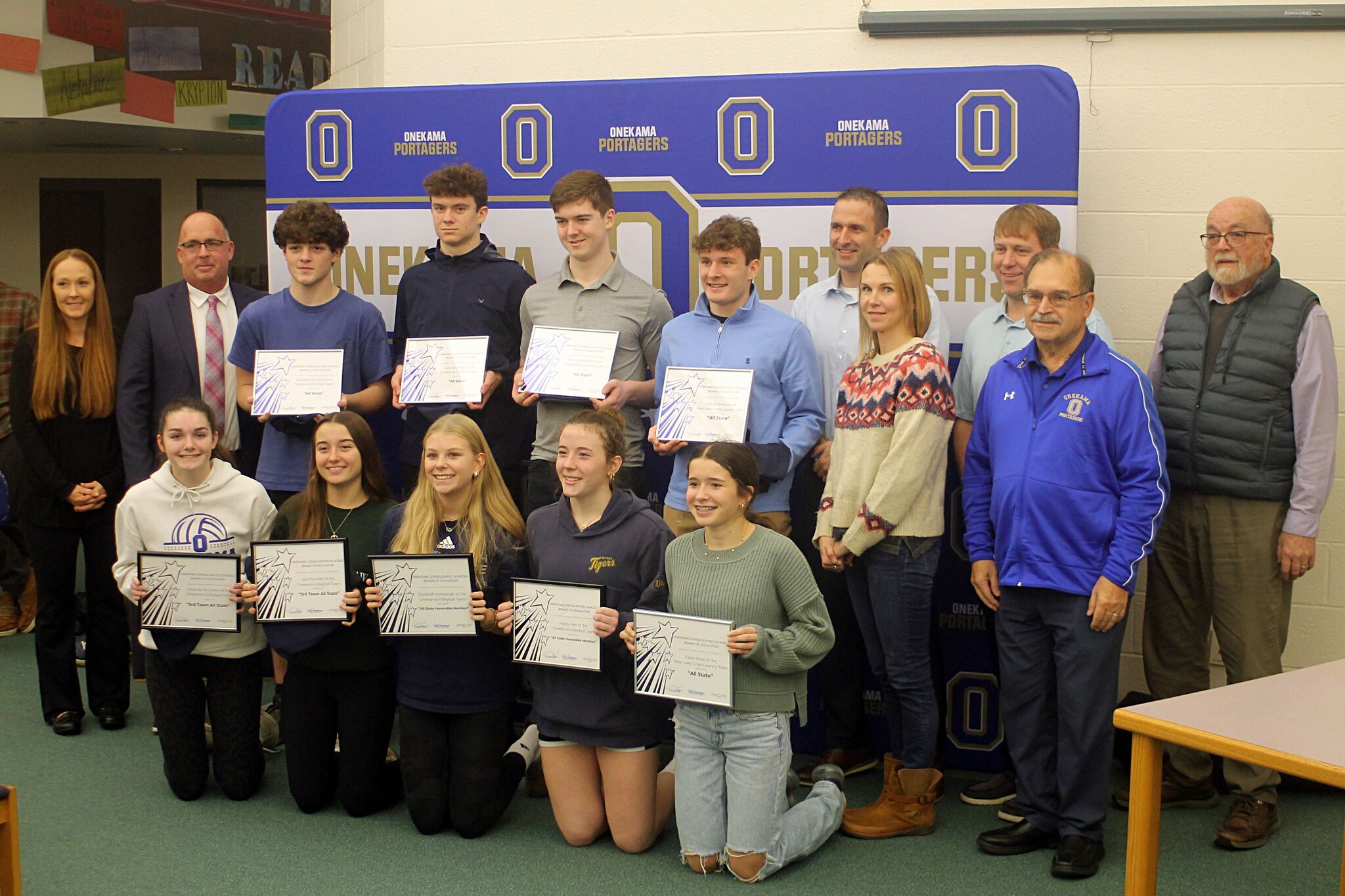 Onekama school board celebrates fall sports season