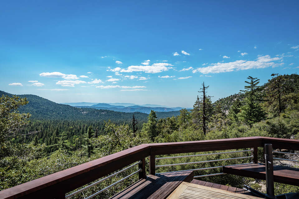 Unique California mountain house has a bedroom filled with boulders
