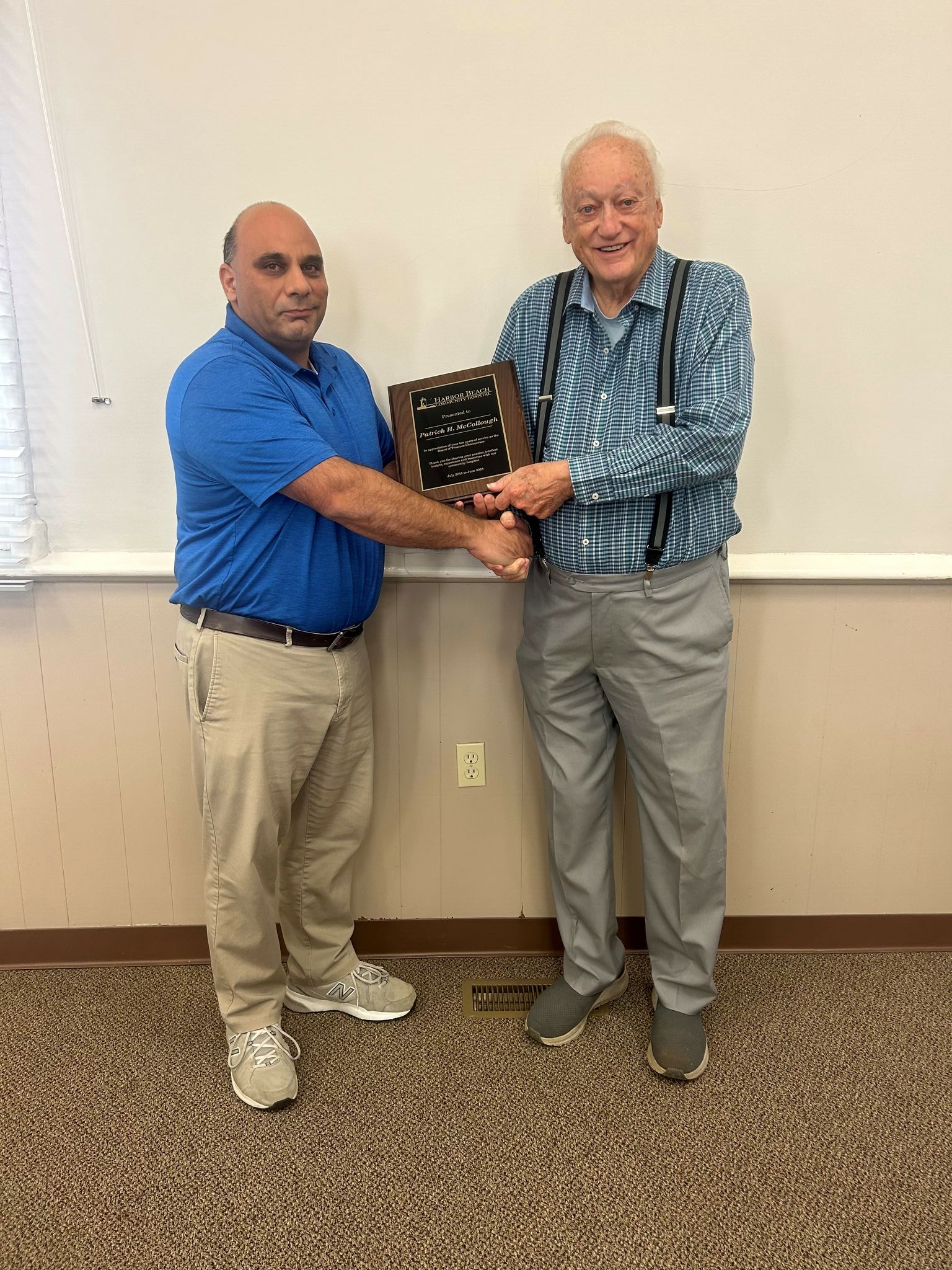 Patrick H. McCollough honored for service as HBCH Board Chair