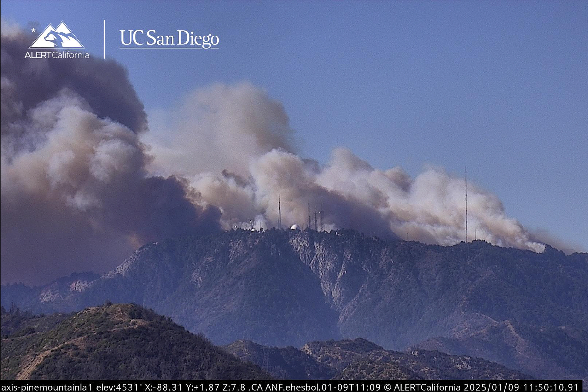 Mount Wilson, communications link for Calif., threatened by Eaton Fire