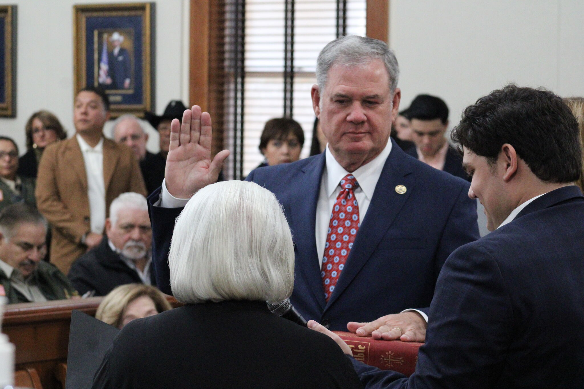 John Galo sworn in as Webb Co. commissioner with community support