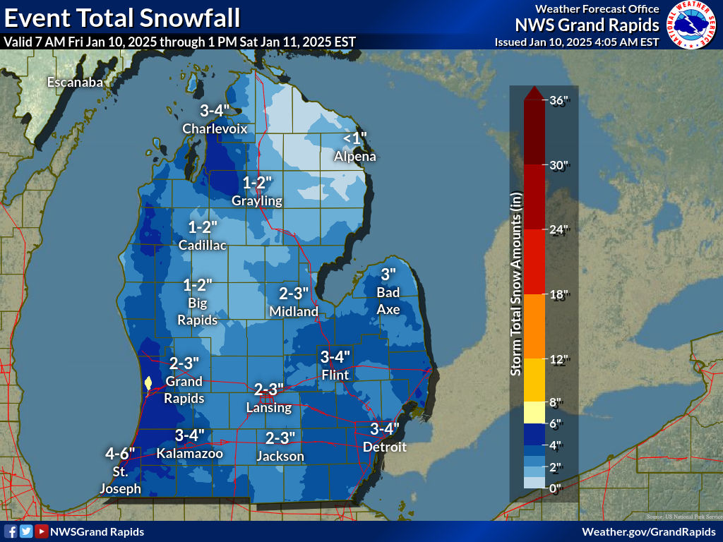 Southern Michigan faces winter weather advisory tonight, snow expected
