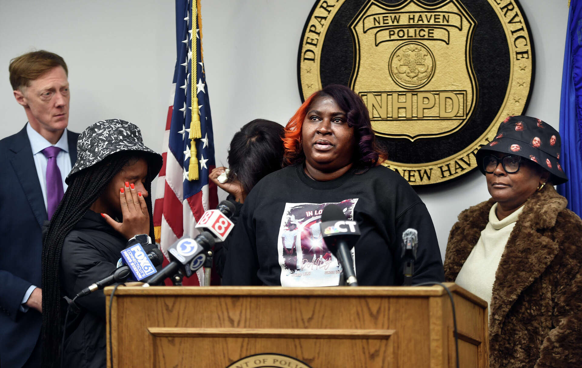 Daily Jackson Jr.'s family joins police, Elicker to discuss arrest