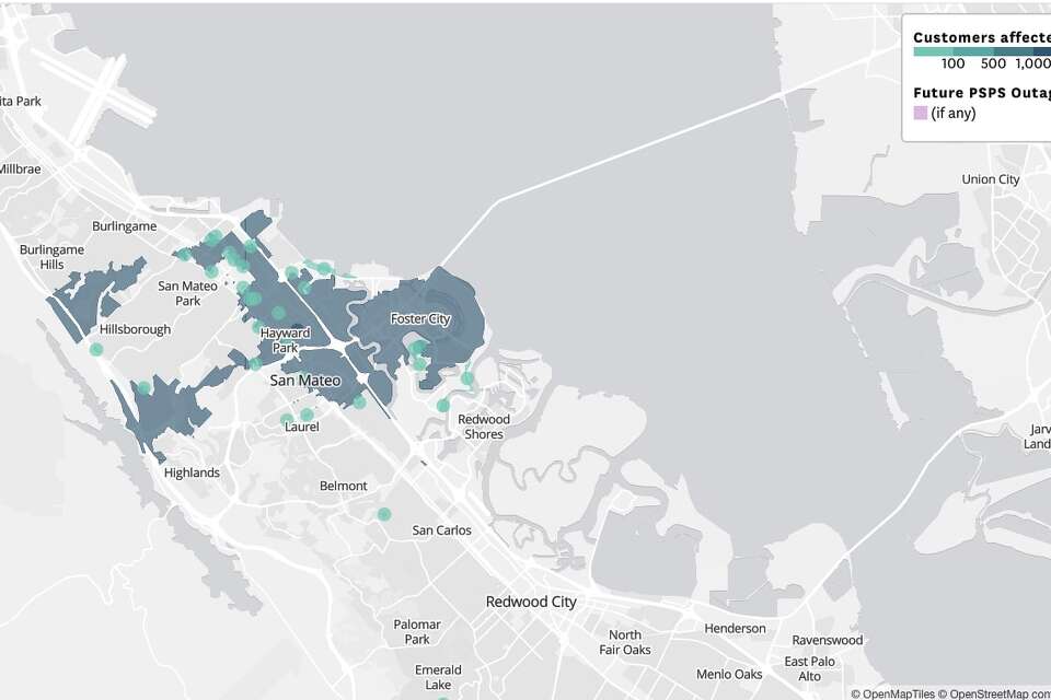 Bay Area PG&E outage hits thousands along Peninsula, San Mateo