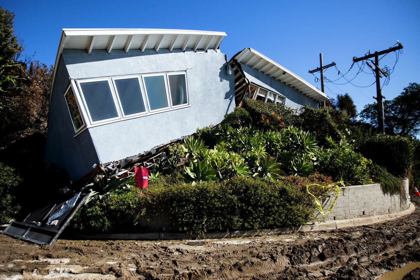 This home survived the Palisades Fire. Then it split in half