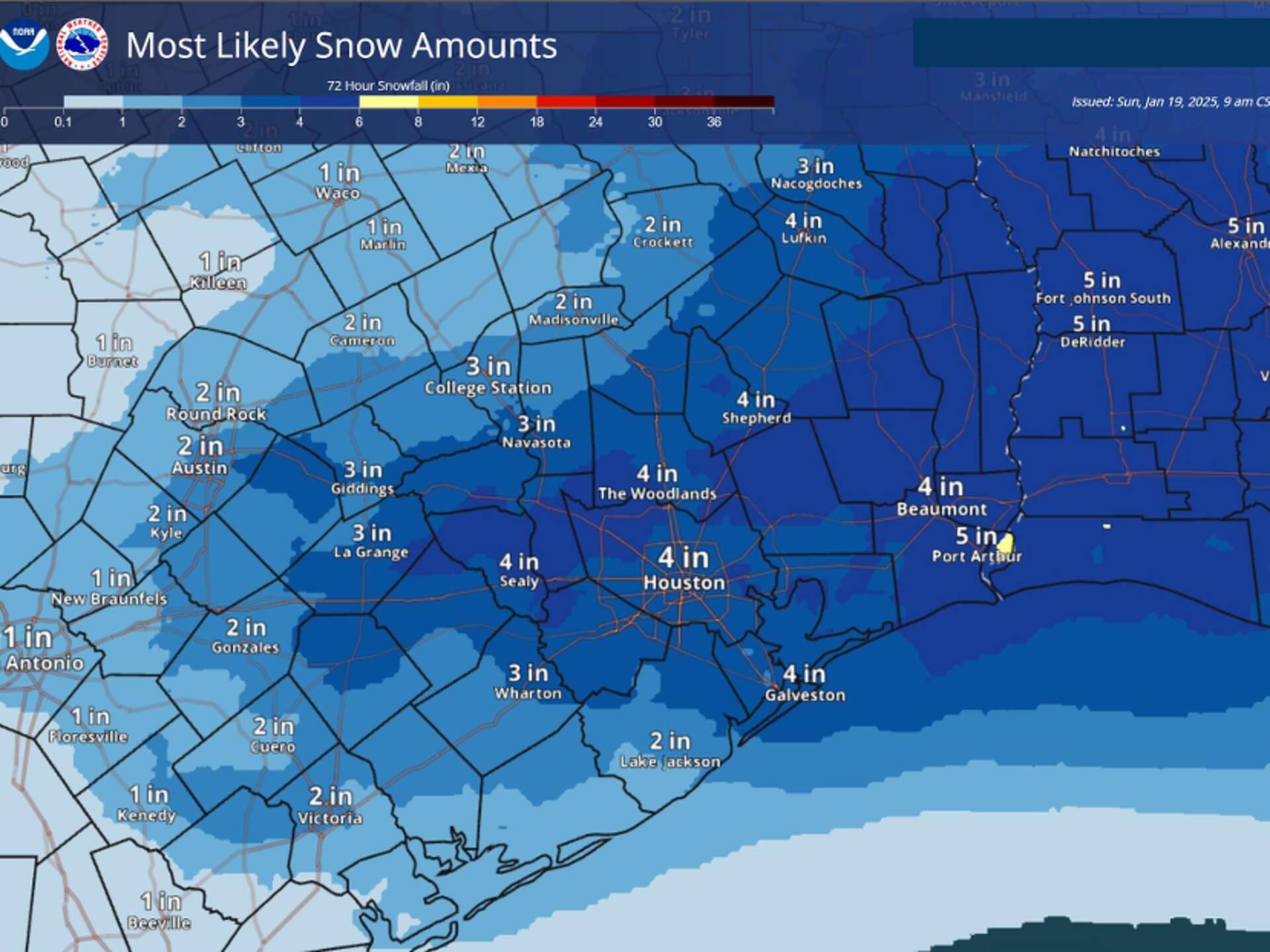Houston winter storm warning timeline: When will snow start?
