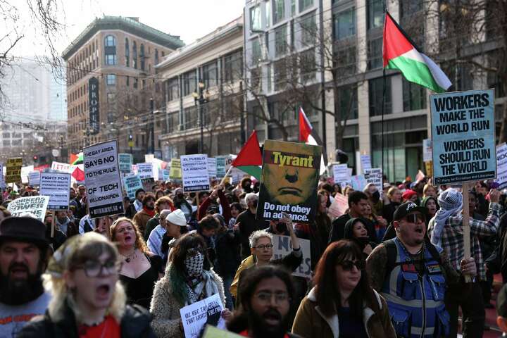‘We Fight Back’: Broad coalition marches in S.F. against Trump