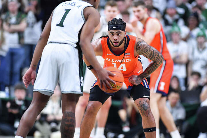 Why is Illinois basketball's Kylan Boswell wearing No. 14 vs. MSU?