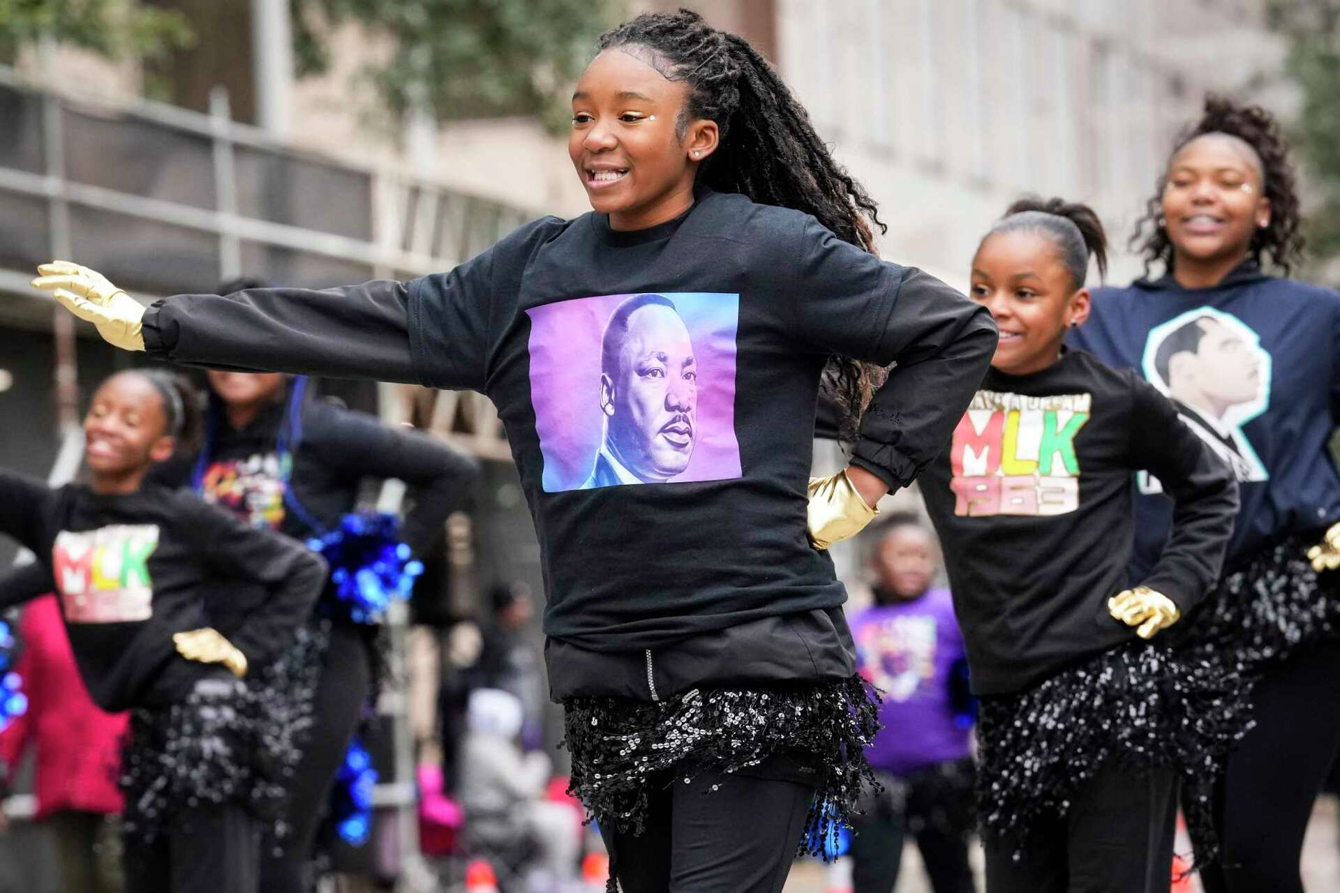 Hundreds turn out in bracing cold for Houston's MLK Day parades