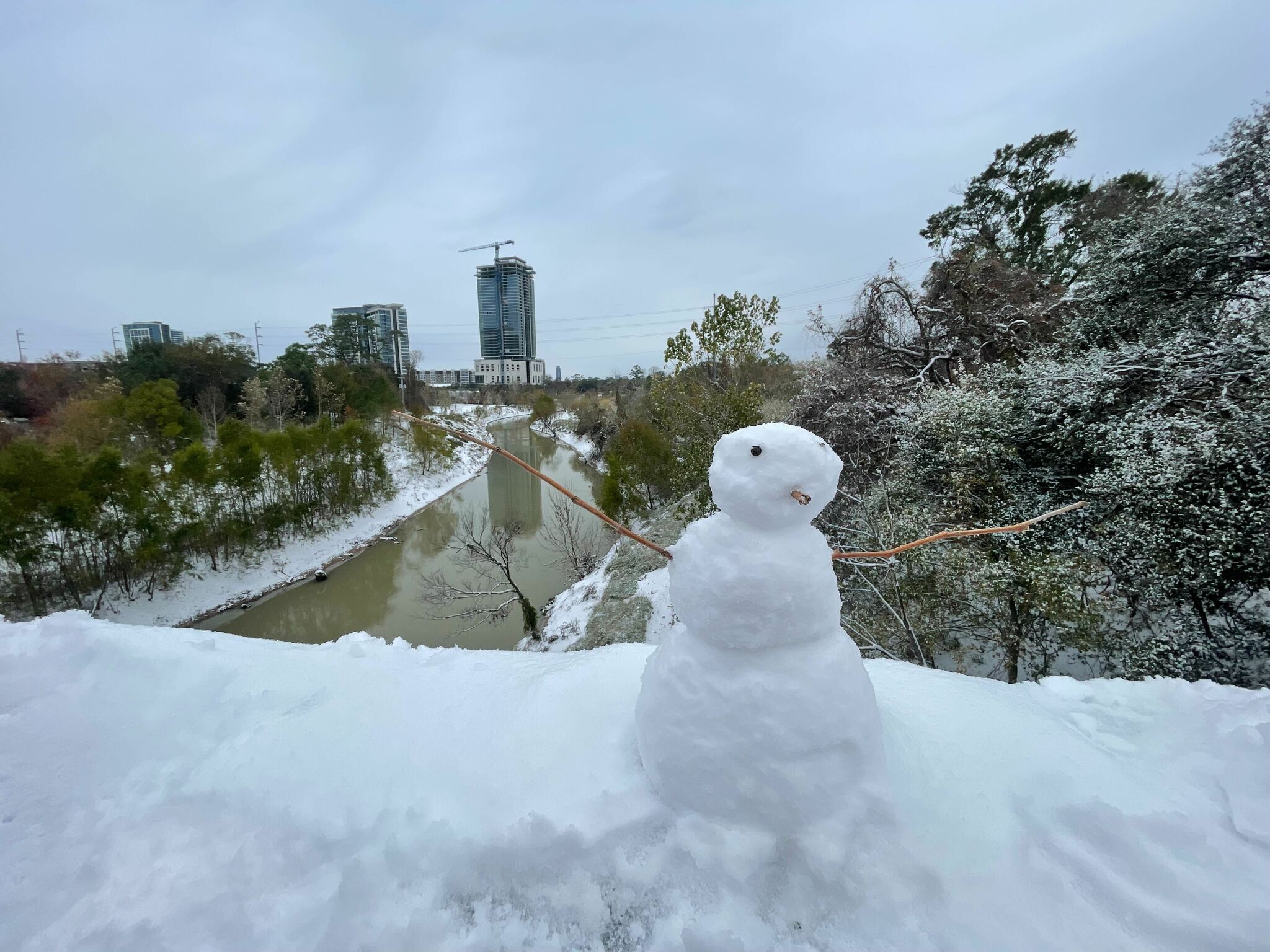 Snow day: Houston turned bright white by Winter Storm Enzo