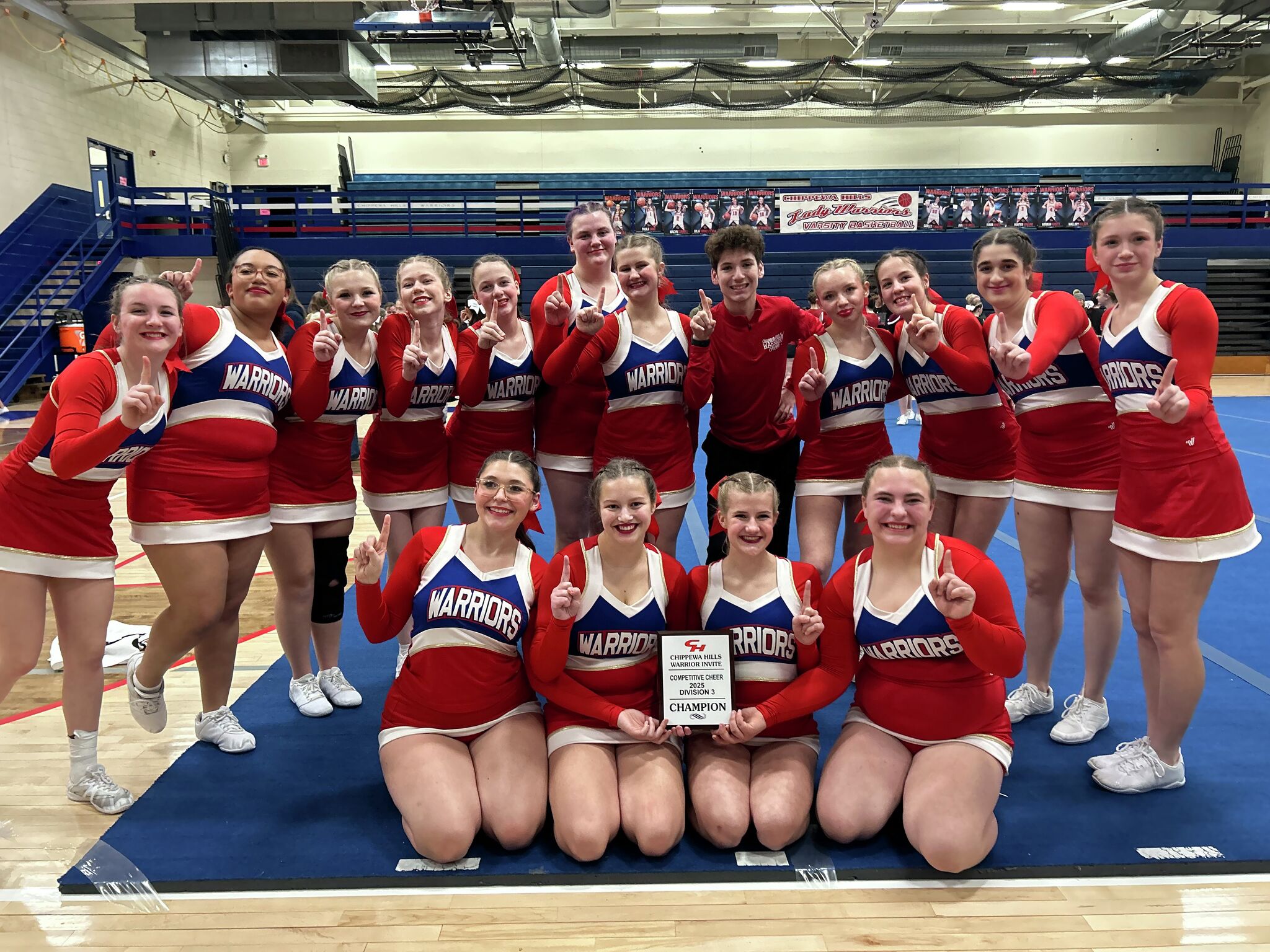 Chippewa Hills cheer team wins home meet